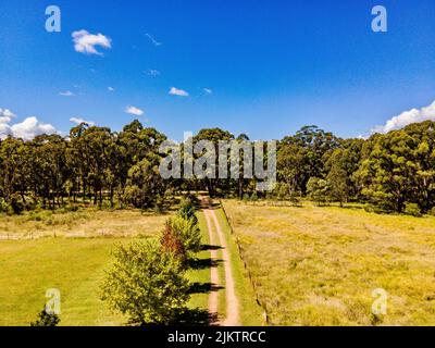 An aerial view of Bushland, Dams, and Countryside at Emmaville, New ...
