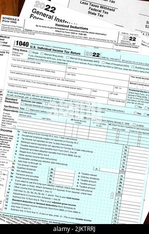 2022 IRS tax forms on a desktop Stock Photo - Alamy