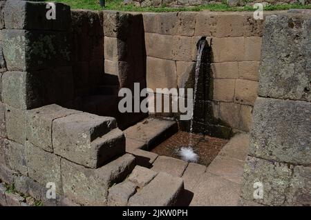 A beautiful shot of the Inca water fountains at Tipon Archaeological ...