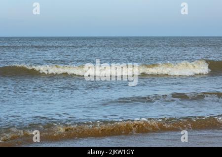 A spindrift wave close to the beach of the North Sea Stock Photo - Alamy
