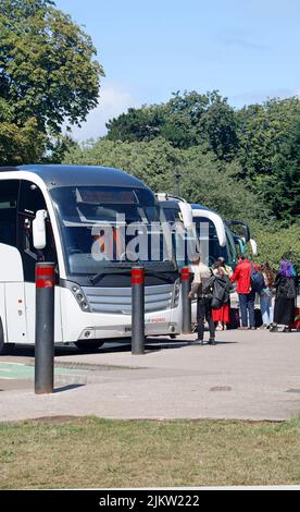 National Express coach, Sophia Gardens coach station, Cardiff. August ...