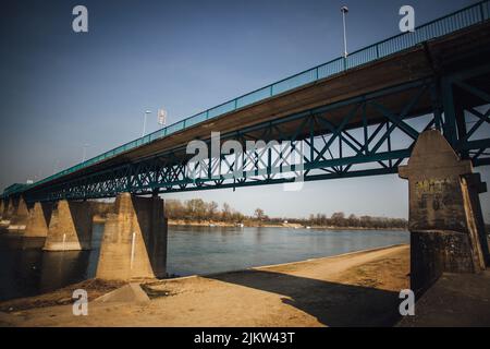 A border crossing bridge between Brcko, Bosnia and Herzegovina and ...