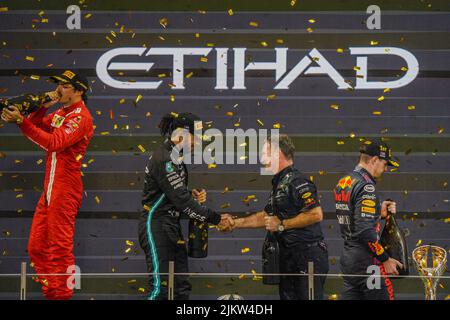 The famous Max Verstappen winning Formula 1 Grand Prix, Abu Dhabi Final ...