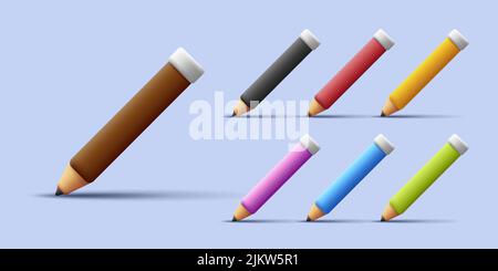 Different pencils cartoon illustration Stock Vector Image & Art - Alamy