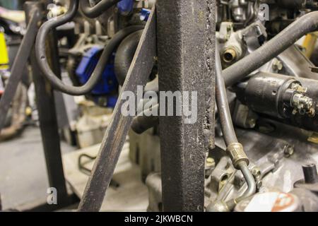 Close up shots of an old Honda engine Stock Photo - Alamy
