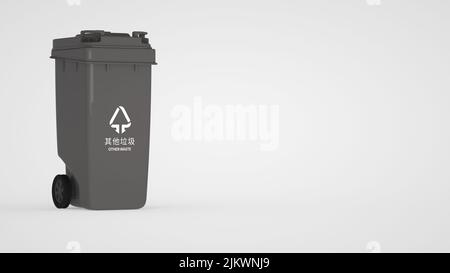 Environmental protection waste classification trash can background ...