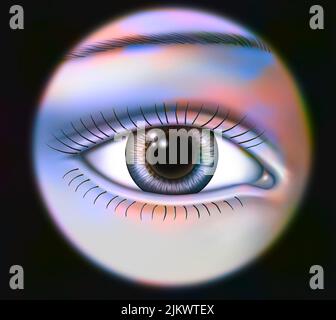 Mydriasis: normal eye with dilated pupil Stock Photo - Alamy