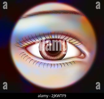 Normal eye dilated pupil Stock Photo - Alamy