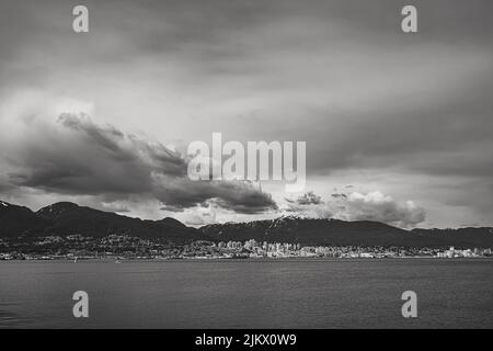 A grayscale shot of the shore Stock Photo - Alamy