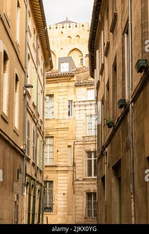 Avignon, typical street, with colorful buildings Stock Photo - Alamy