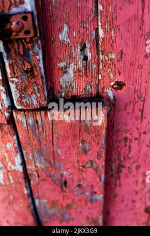 A closeup shot of an old wooden door of the farm Stock Photo - Alamy