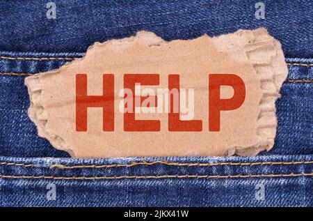 Business and finance. A cardboard box with the inscription- HUGE SALE ...