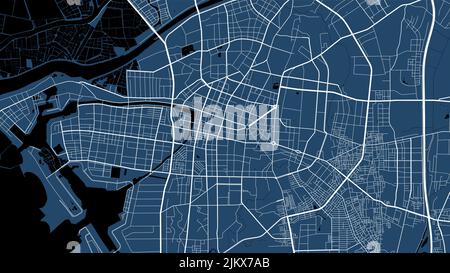 Tainan vector map. Detailed map of Tainan city administrative area ...