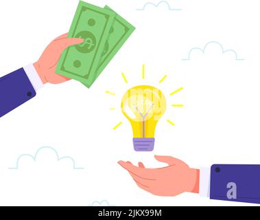 Conceptual Cartoon of Creativity Benefit in Business Crisis Stock ...