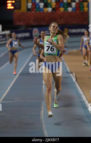 ISTANBUL, TURKEY - MARCH 05: Anita Horvat of Slovenia posing with medal ...