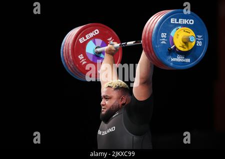 New Zealand’s David Andrew Liti during the Men’s 109kg+ Final at The ...