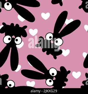 Cartoon rabbit seamless new year 2023 pattern for kids clothes print ...