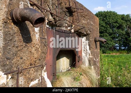 Dutch second world war bunker (built in 1939) along a defense canal in ...