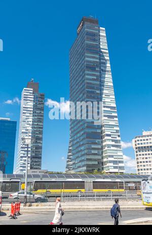 Trump Tower scyscraper in Istanbul, Turkey. High-rise buildings of ...