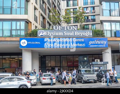 VFS Global Istanbul, visa application center building in Beyouglu ...
