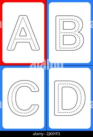 Printable uppercase letters handwriting practice. Large fonts. Layout ...