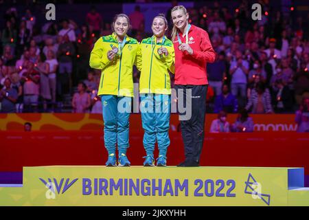 (left to right) Silver medalist England North's Maya Todd-McIntyre ...