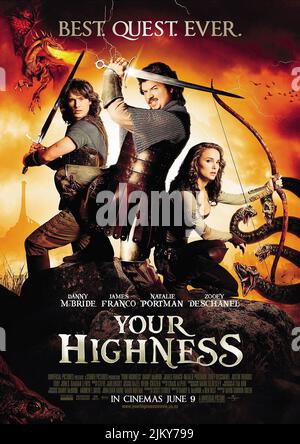 NATALIE PORTMAN, DANNY MCBRIDE, JAMES FRANCO, YOUR HIGHNESS, 2010 Stock ...