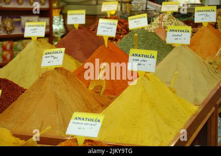 Colored Turkish goods displayed in the stalls Stock Photo - Alamy