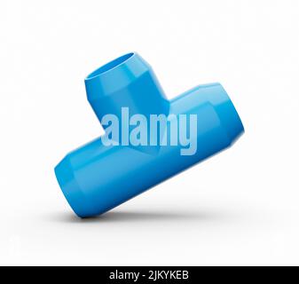 Three-way PVC pipe joints, pipe for water 3d illustration Stock Photo ...