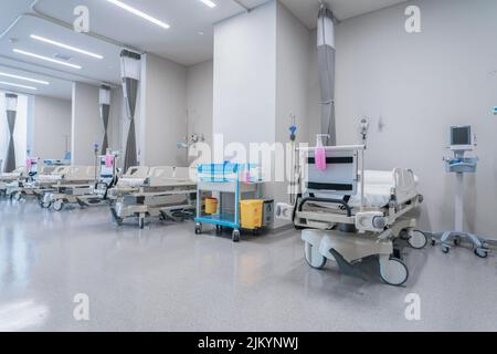 luxury ICU room in the modern hospital with furniture and decoration ...