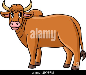 Ox Animal Colored Cartoon Illustration Stock Vector Image & Art - Alamy