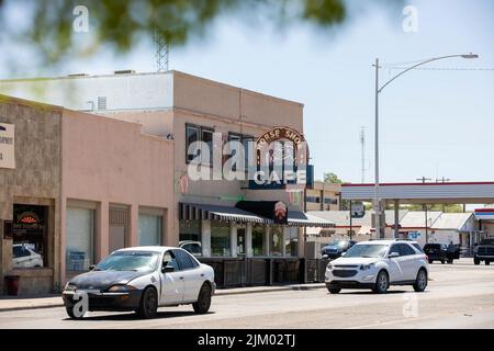 Benson, Arizona, USA - May 31, 2022: Afternoon light shines on historic ...
