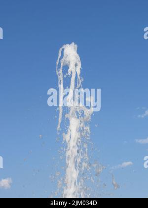 Water spraying from city water park structures Stock Photo - Alamy