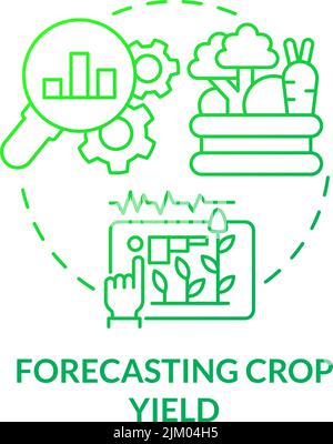 Forecasting crop yield green concept icon Stock Vector Image & Art - Alamy