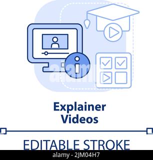 Explainer videos concept icon Stock Vector Image & Art - Alamy