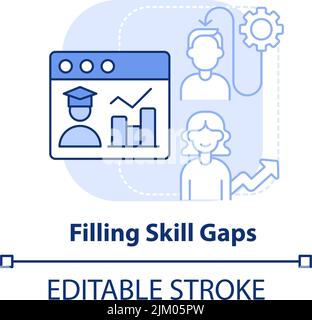Filling skill gaps concept icon Stock Vector Image & Art - Alamy