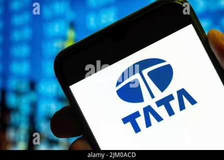 In this photo illustration, the Indian multinational crude oil and gas ...