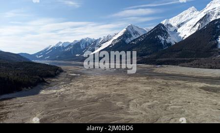 An aerial view of Valemount, Kinbasket lake, Canada Stock Photo - Alamy