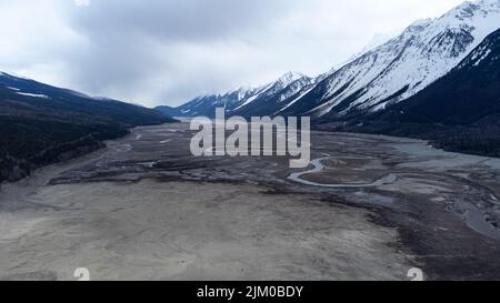 An aerial view of Valemount, Kinbasket lake, Canada Stock Photo - Alamy