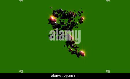 dark stones with red lighting rupee symbol - cosmic burning stones ...