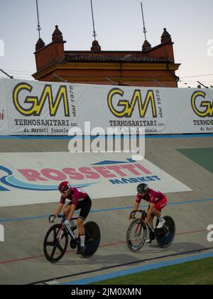 Fiorenzuola, Italy - August 2022 Professional cyclist speeding in ...