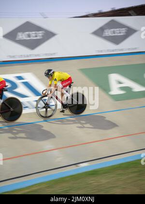 Fiorenzuola, Italy - August 2022 Professional cyclist speeding in ...
