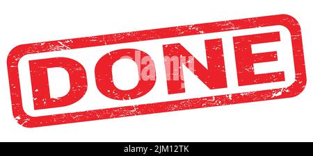 ALL DONE text written on red rectangle stamp sign Stock Photo - Alamy
