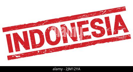 INDONESIA text written word on red round stamp sign Stock Photo - Alamy