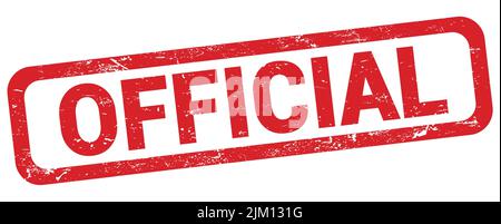 OFFICIAL text written on red rectangle stamp sign Stock Photo - Alamy