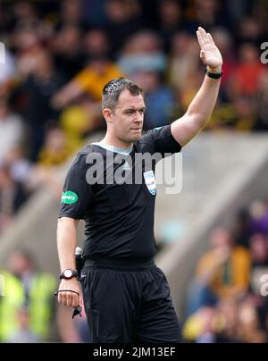 Referee Don Robertson during the cinch Premiership match at the Scot ...