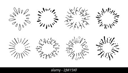 doodle water burst splash illustration hand drawing style vector Stock ...