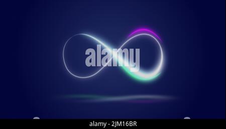 Image of infinity symbol over navy background Stock Photo - Alamy
