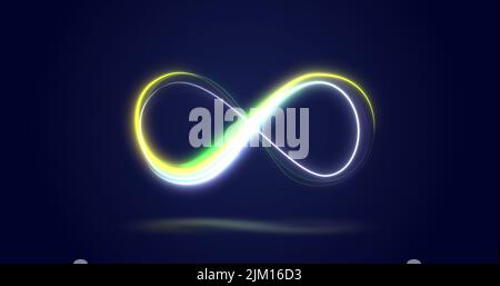 Image of infinity symbol over navy background Stock Photo - Alamy