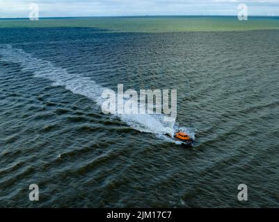 Rhyl RNLI Shannon class lifeboat The Anthony Kenneth Heard, At Seat and ...